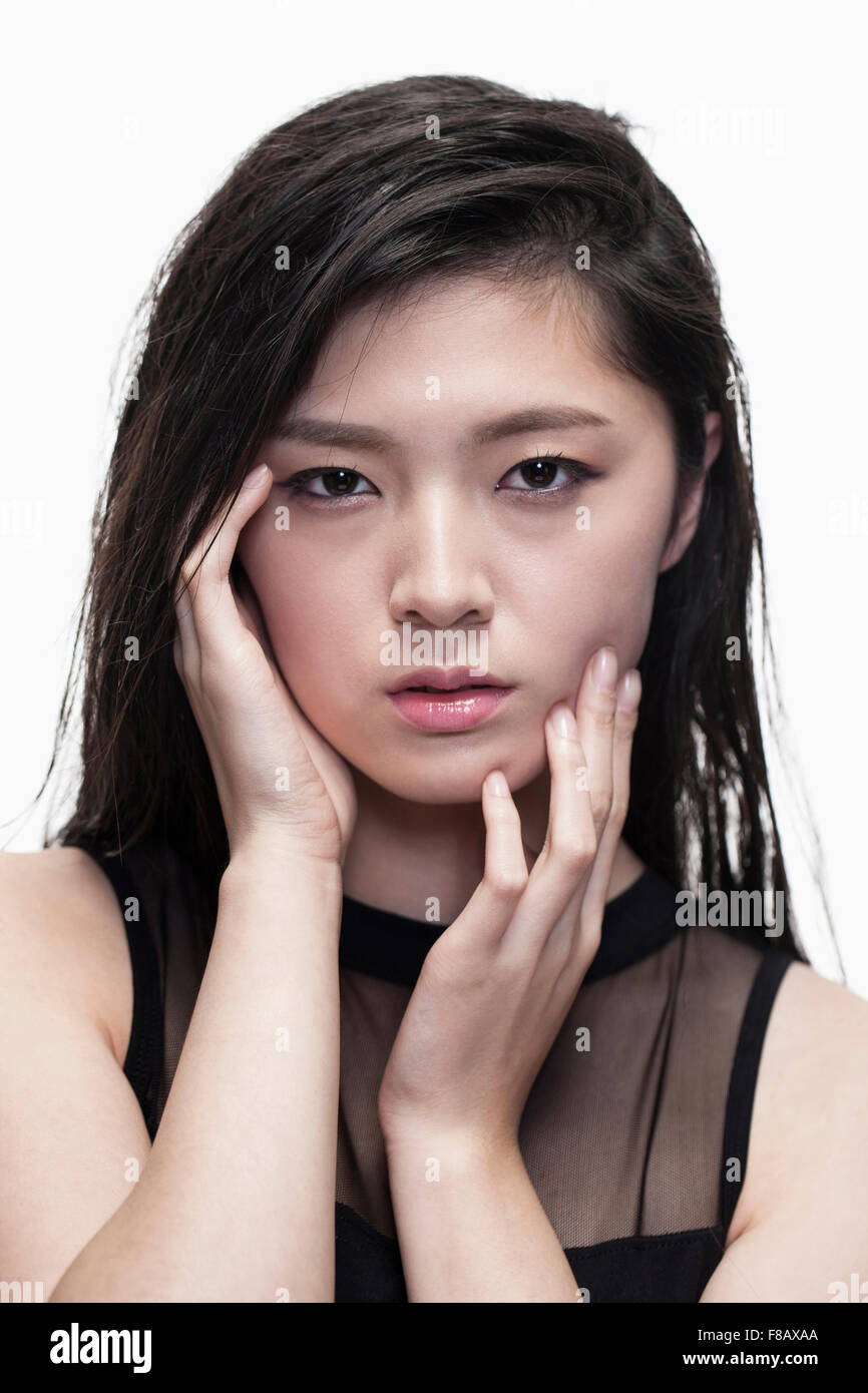 Woman glaring camera portrait hi-res stock photography and images - Alamy