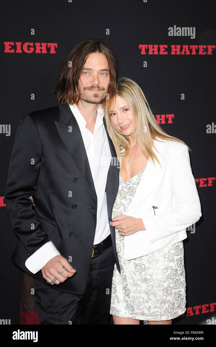 Los Angeles, CA, USA. 7th Dec, 2015. Mira Sorvino, Christopher Backus ...