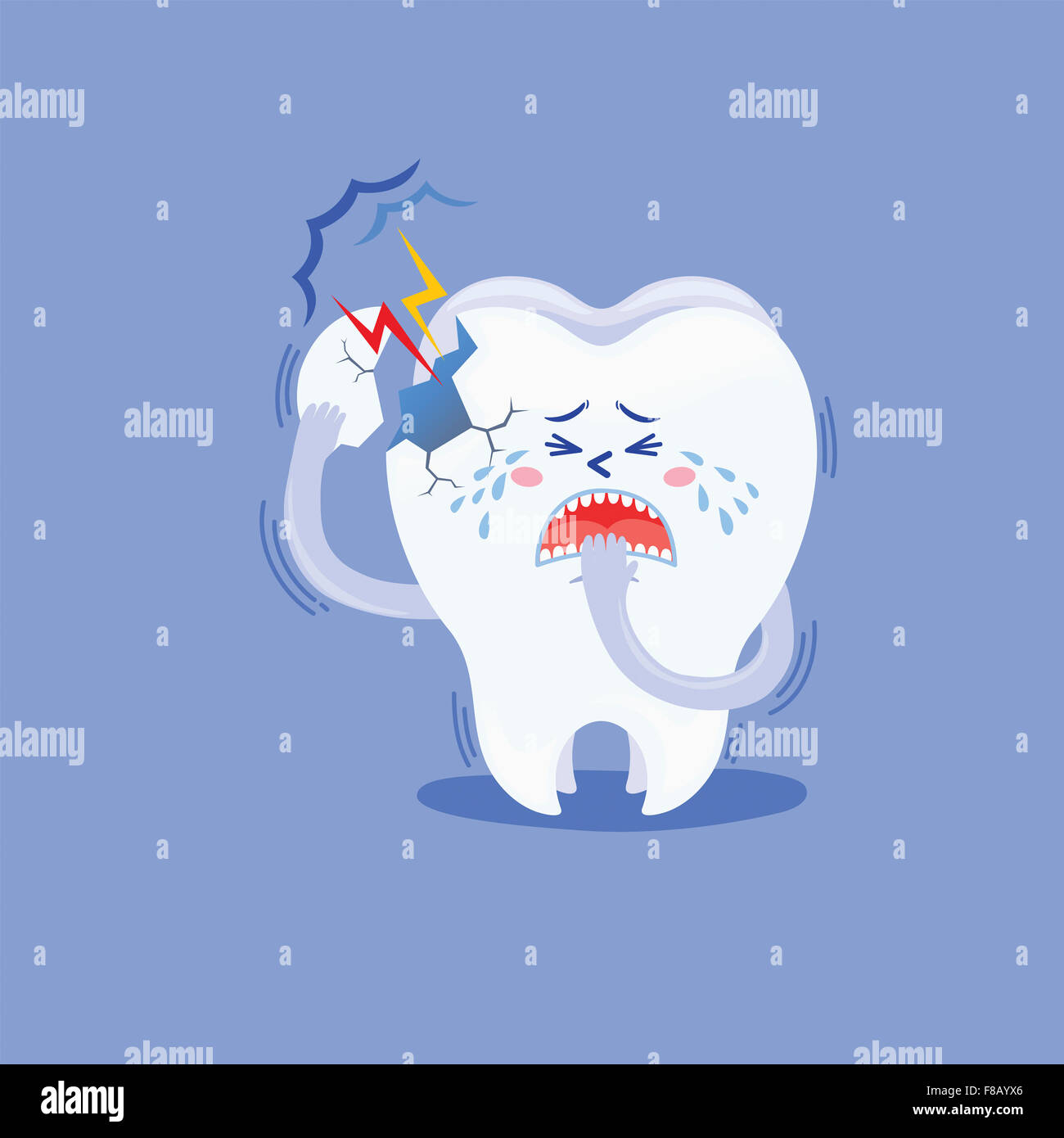 Pain of tooth damage Stock Photo - Alamy