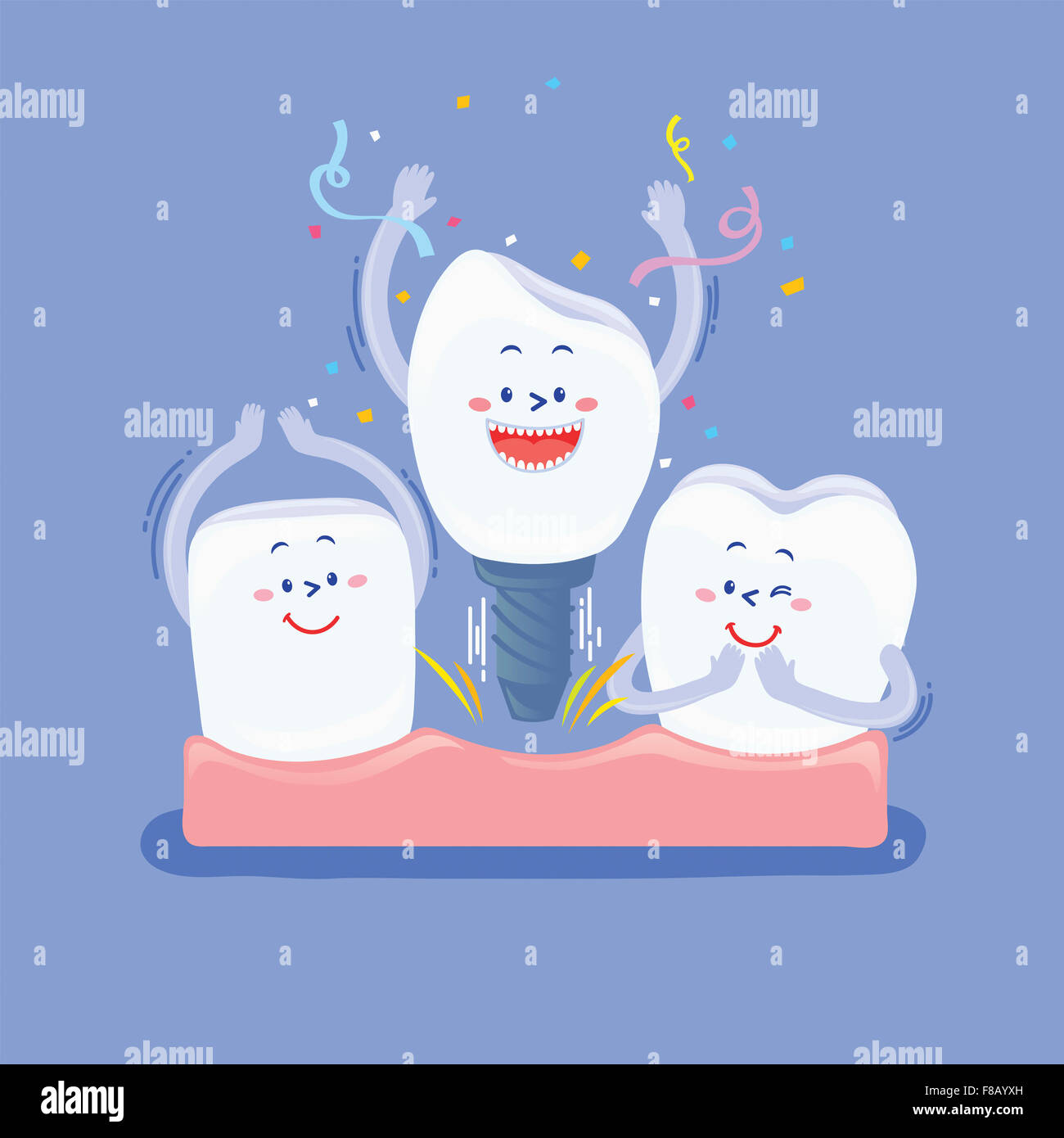 Teeth welcome implant-tooth Stock Photo - Alamy