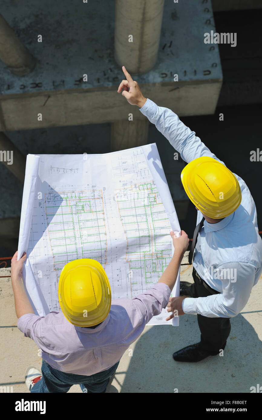 Construction Project business man Architect engineer manager at ...
