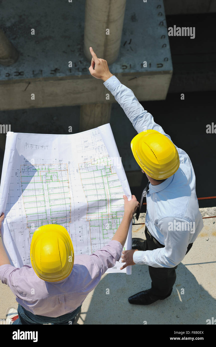 Construction Project business man Architect engineer manager at ...