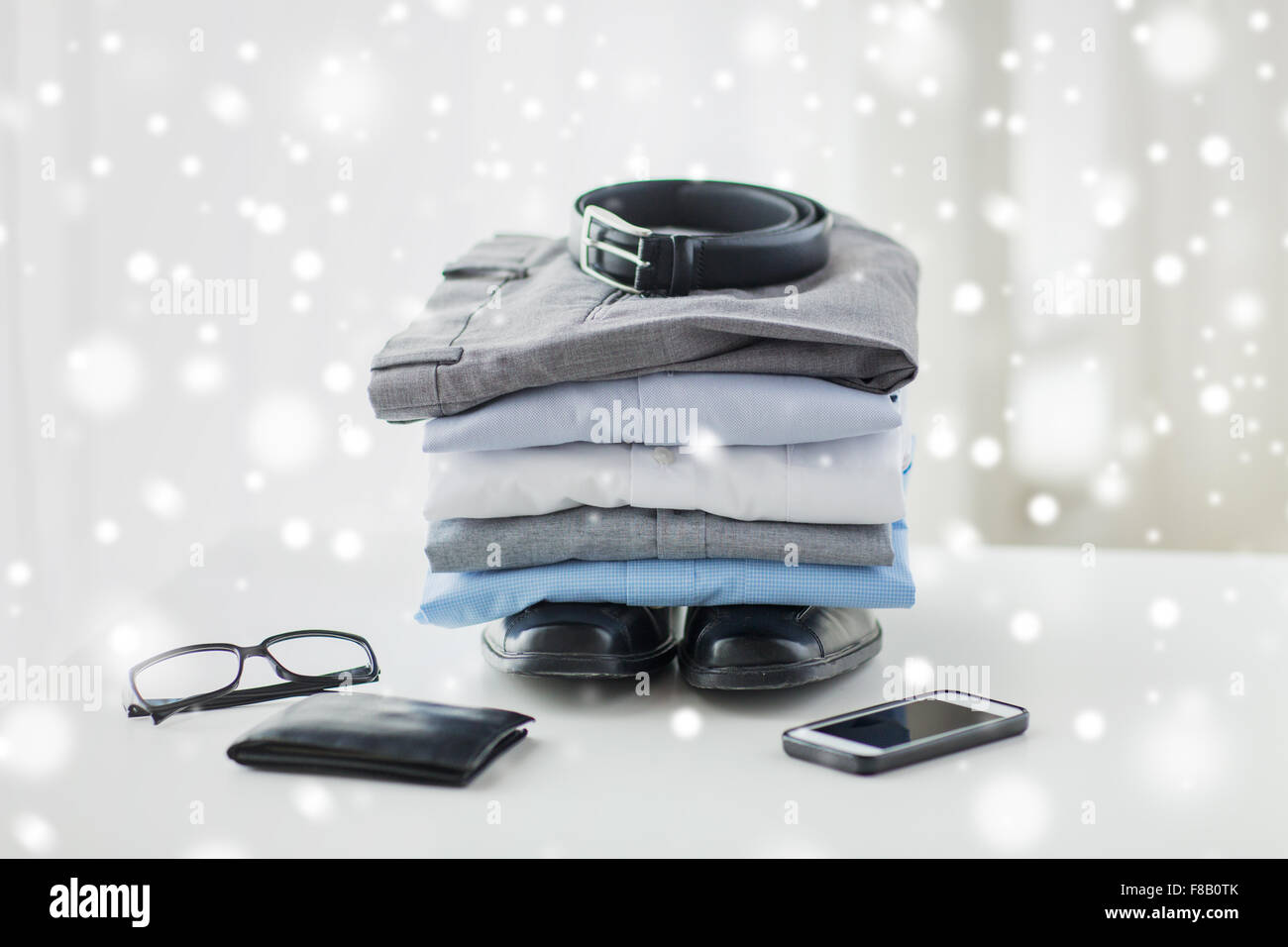 close up of formal clothes and personal stuff Stock Photo - Alamy