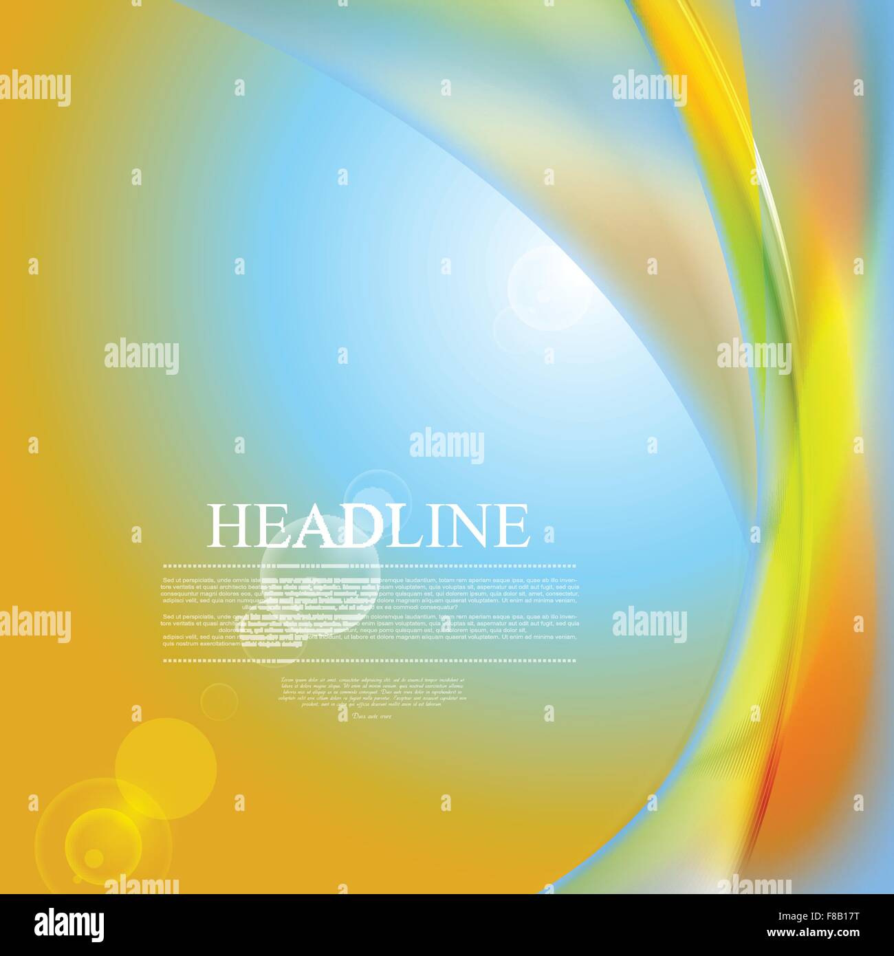 Abstract shiny waves and lens flare design. Vector background Stock ...