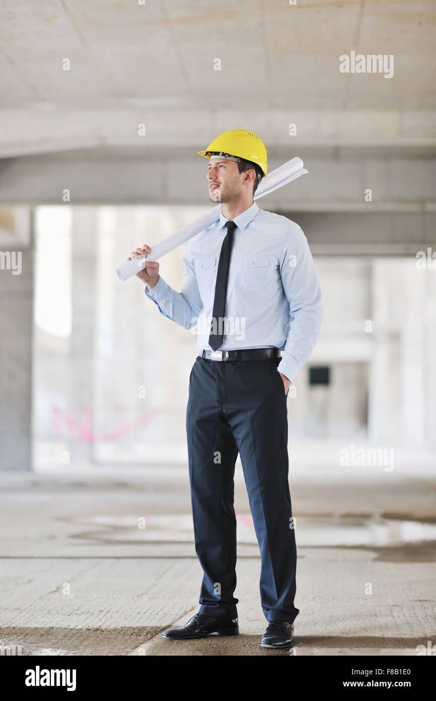 Construction Project business man Architect engineer manager at ...