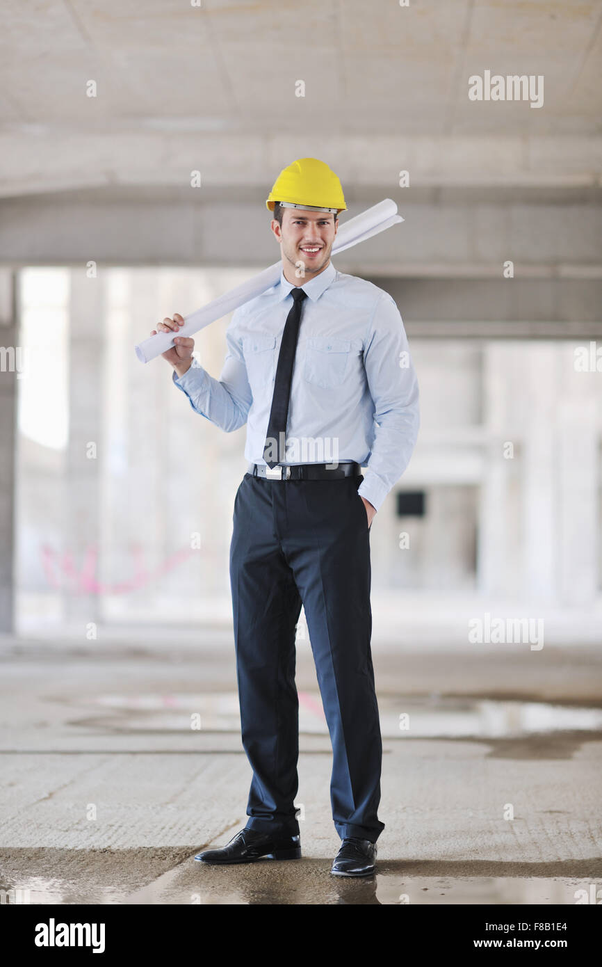 Construction Project business man Architect engineer manager at ...