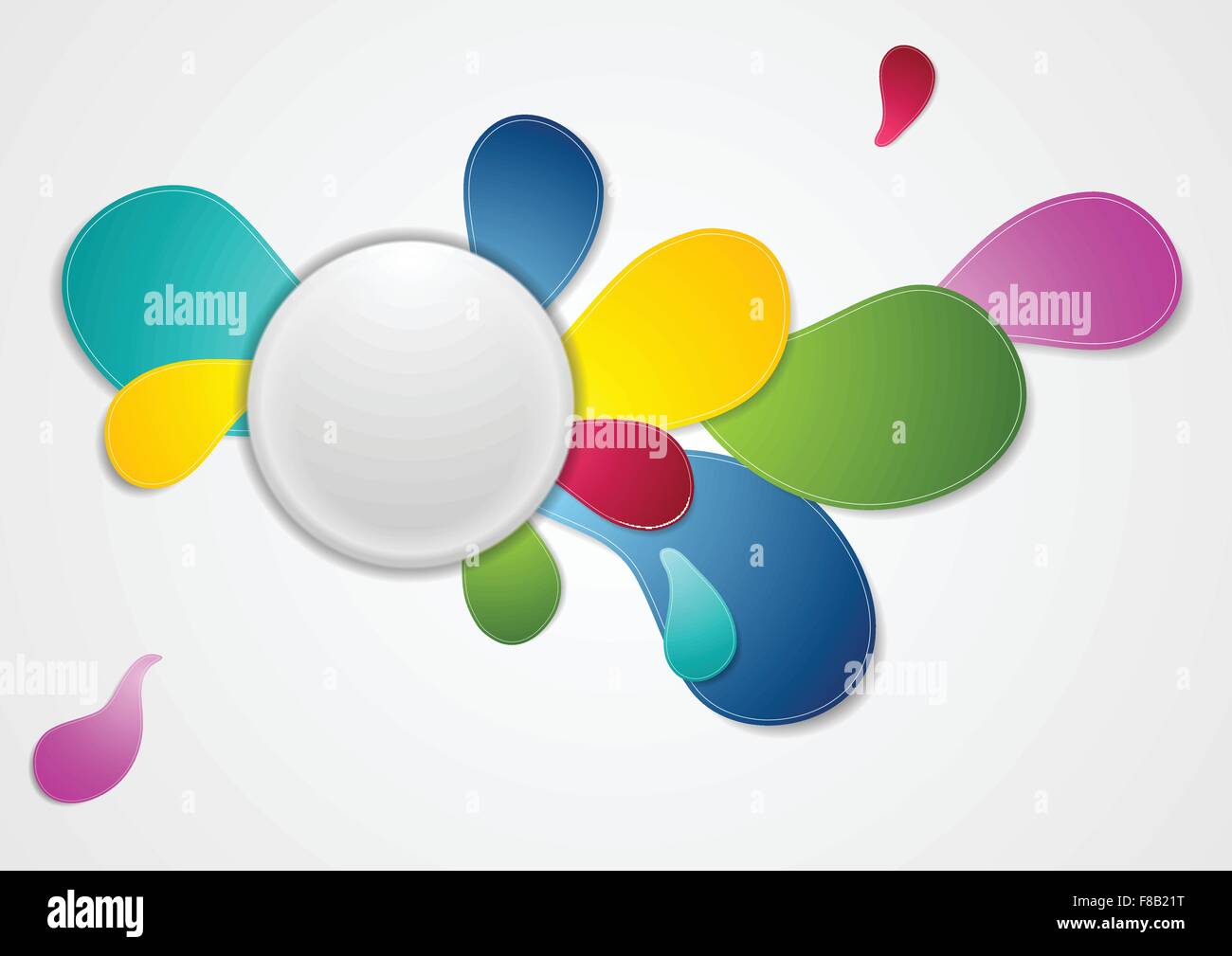 Colorful wavy drop shapes abstract background. Vector design Stock ...