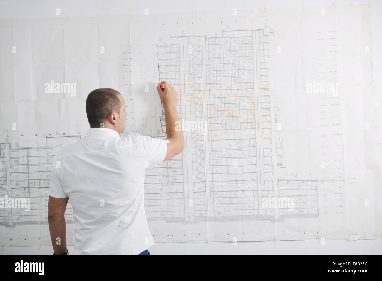 Construction Project business man Architect engineer manager at ...