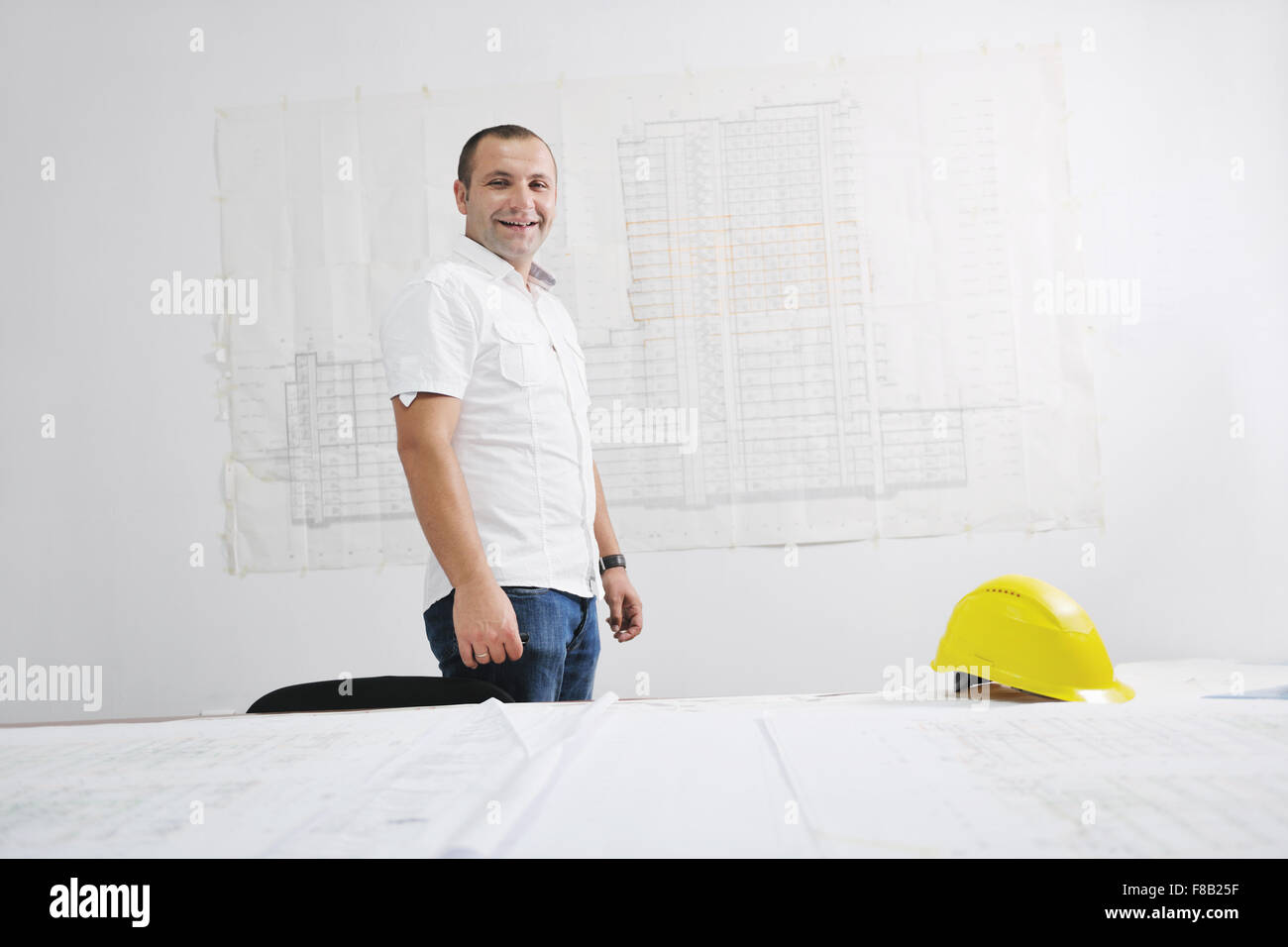 Construction Project business man Architect engineer manager at ...