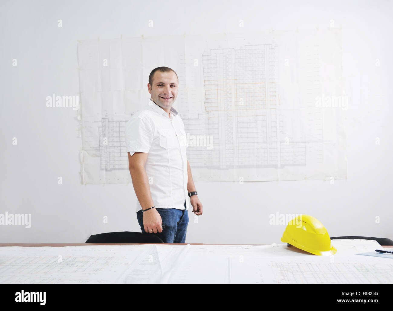 Construction Project business man Architect engineer manager at ...