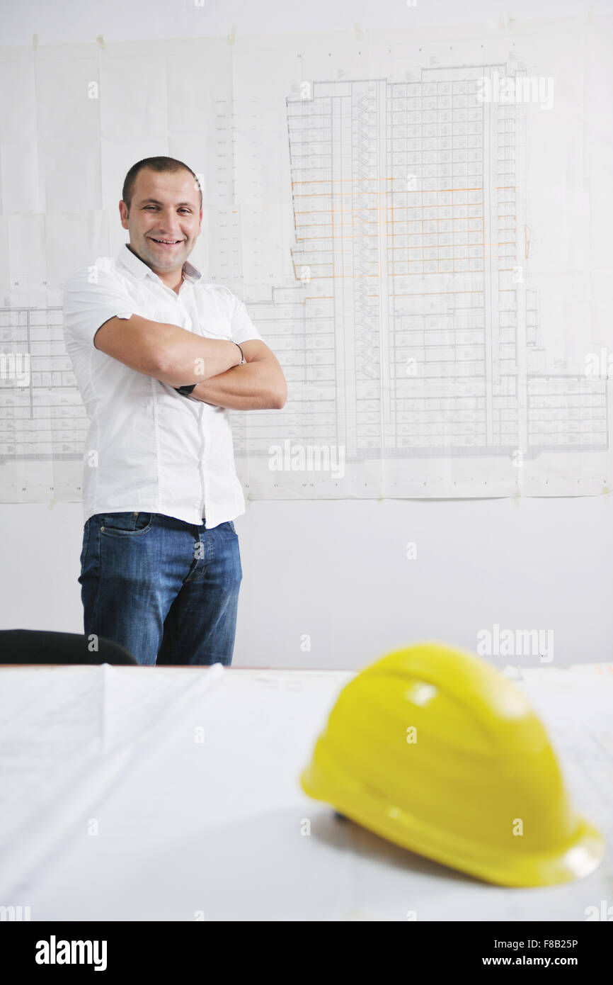 Construction Project business man Architect engineer manager at ...