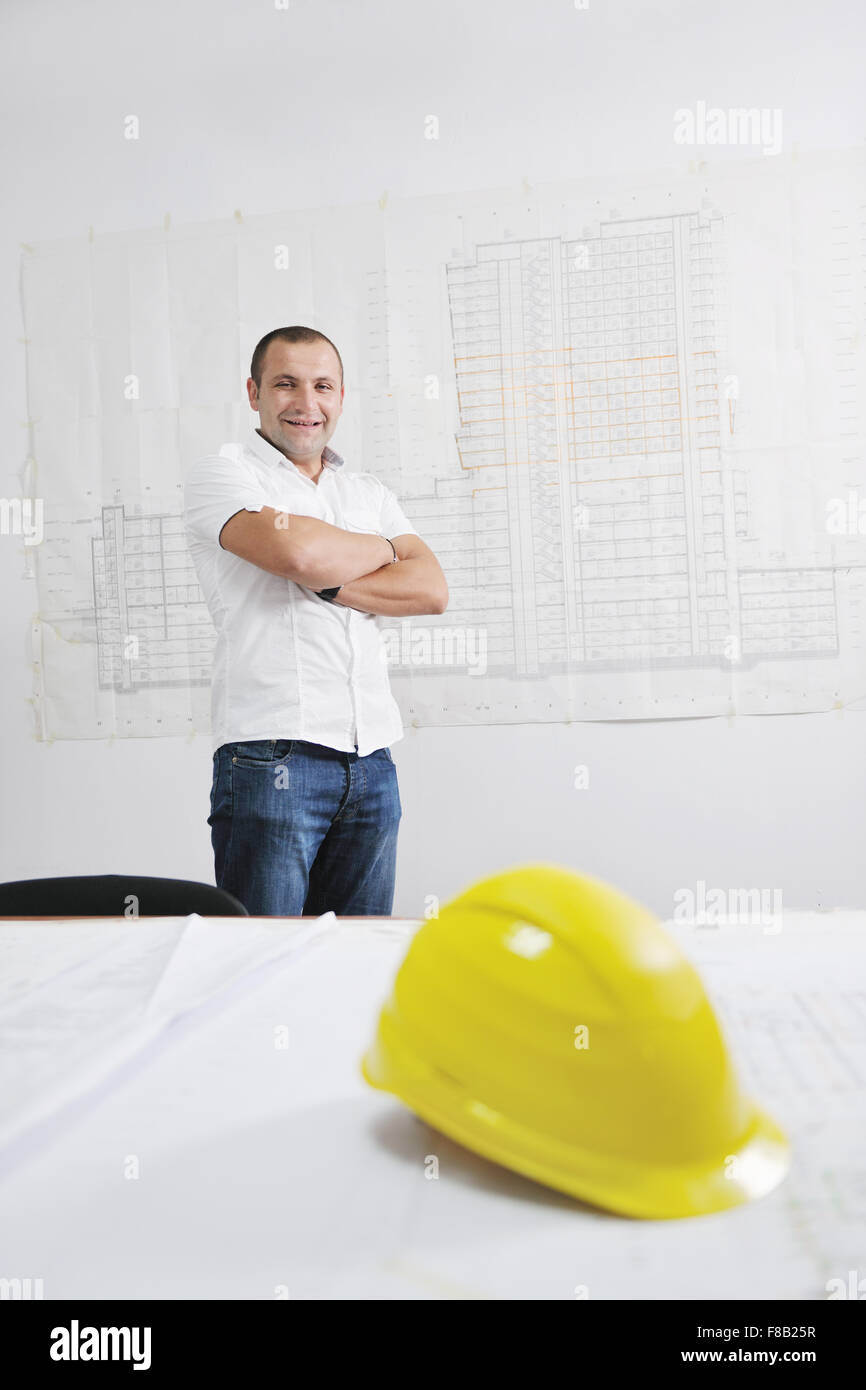 Construction Project business man Architect engineer manager at ...