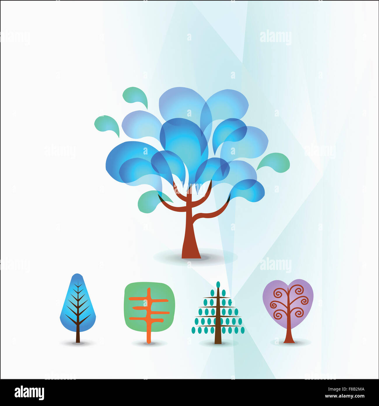 Various simple tree icons Stock Photo - Alamy