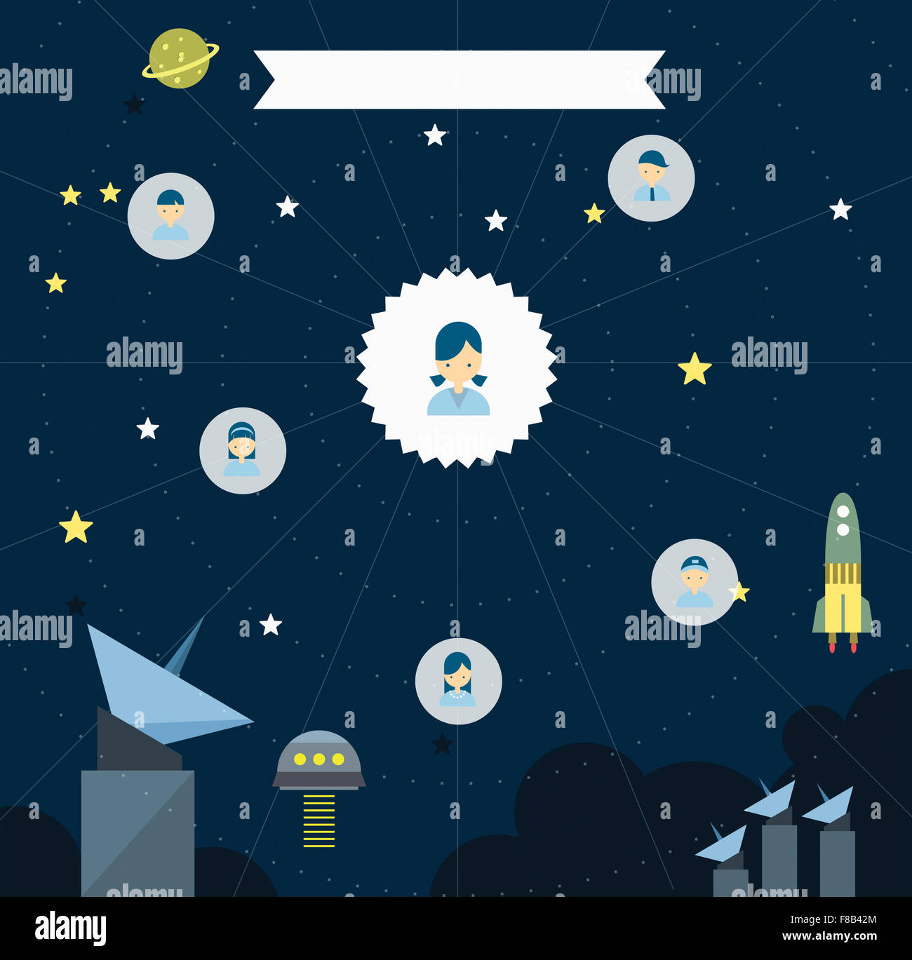 Infographic datum with elements of communication network Stock Photo ...