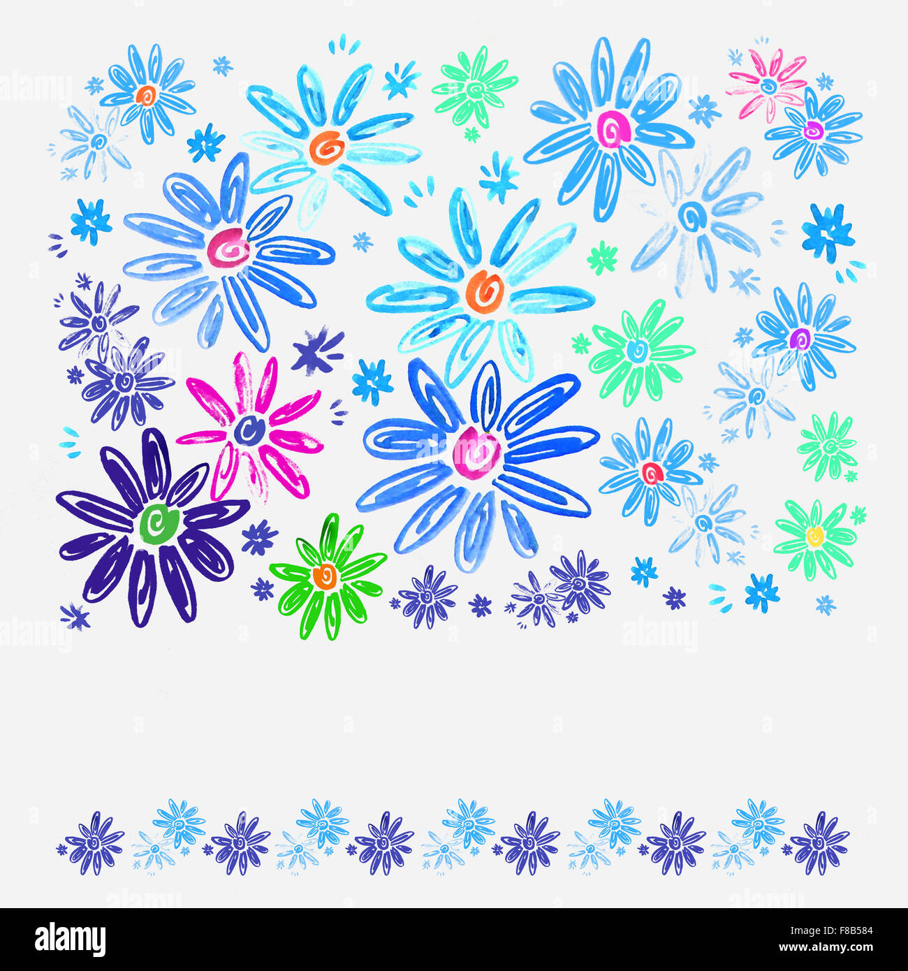 Abstract flower patterns Stock Photo - Alamy