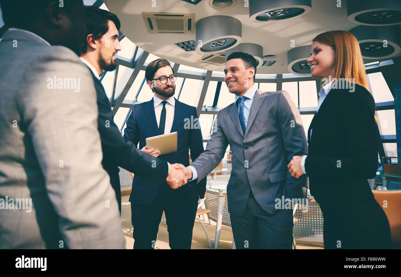 Greeting one another hi-res stock photography and images - Alamy