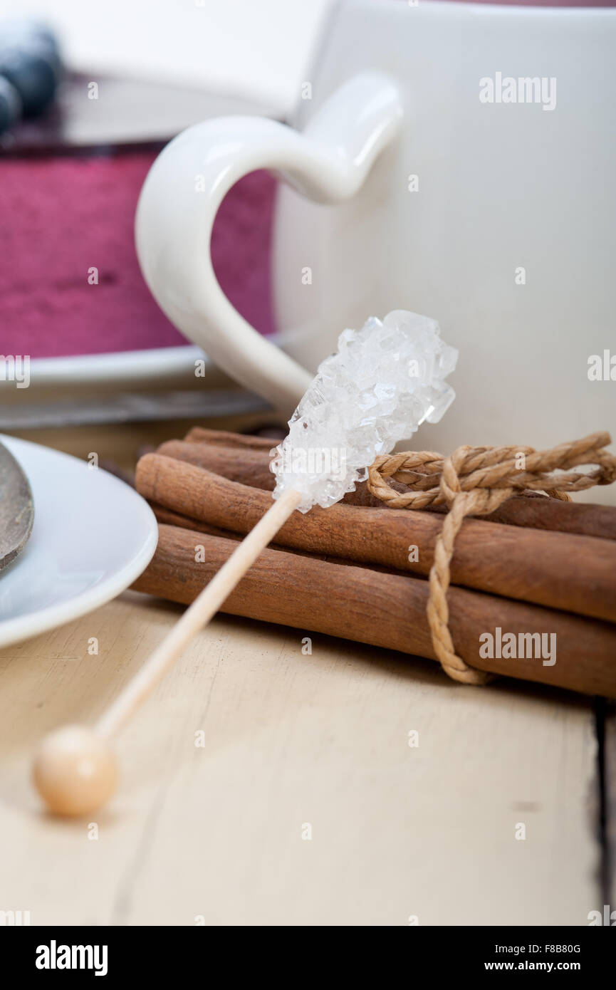 blueberry and raspberry cake mousse dessert with spice Stock Photo - Alamy