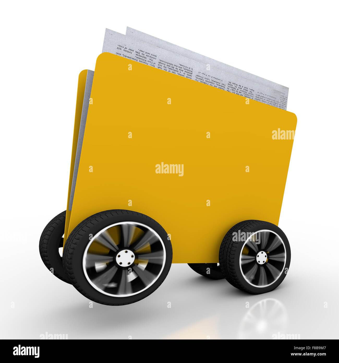 folder for Documents on Wheels isolated on white background Stock Photo ...