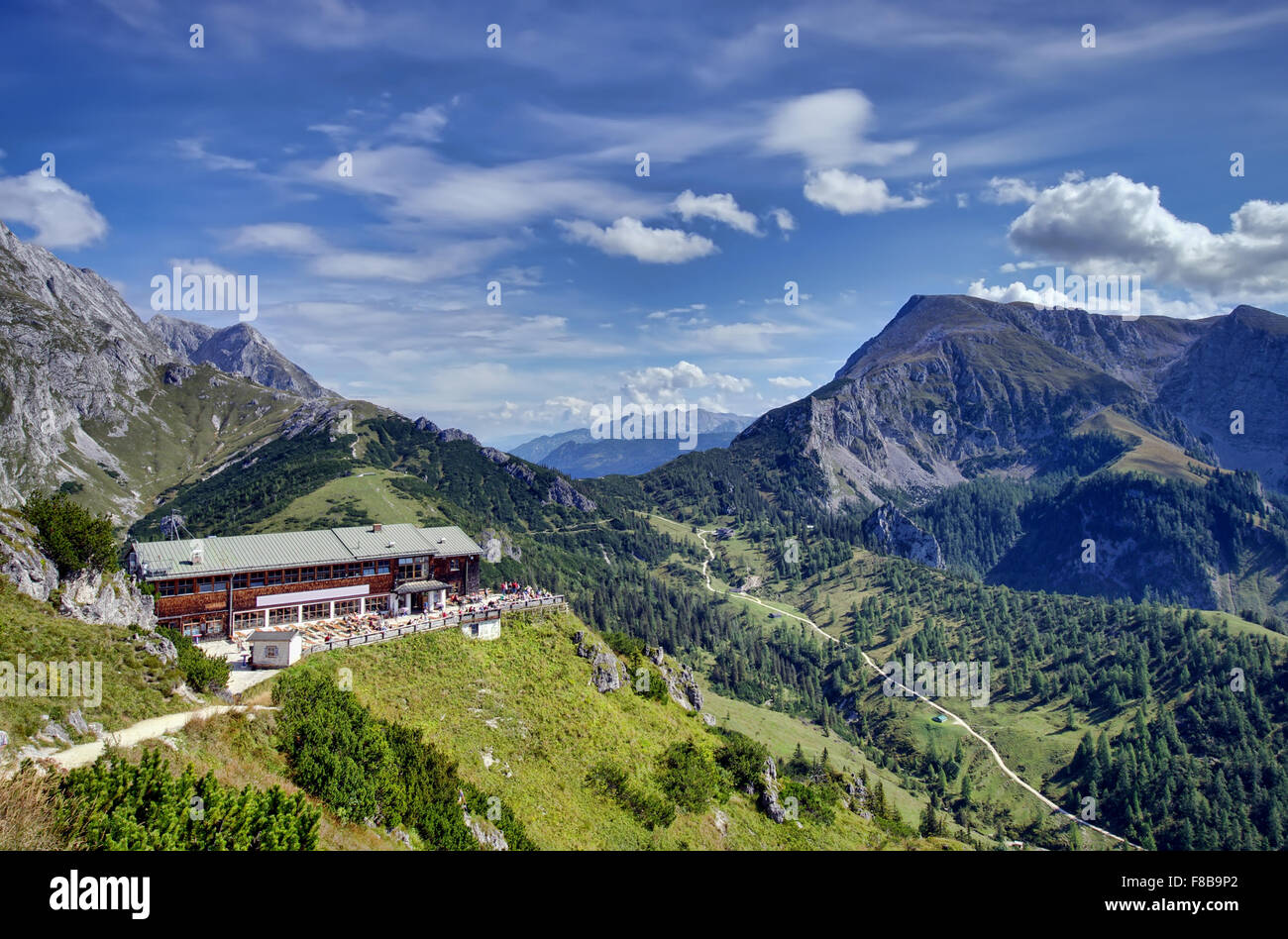 chalet in the mountain valley of Bavarian Alps, Germany Stock Photo - Alamy