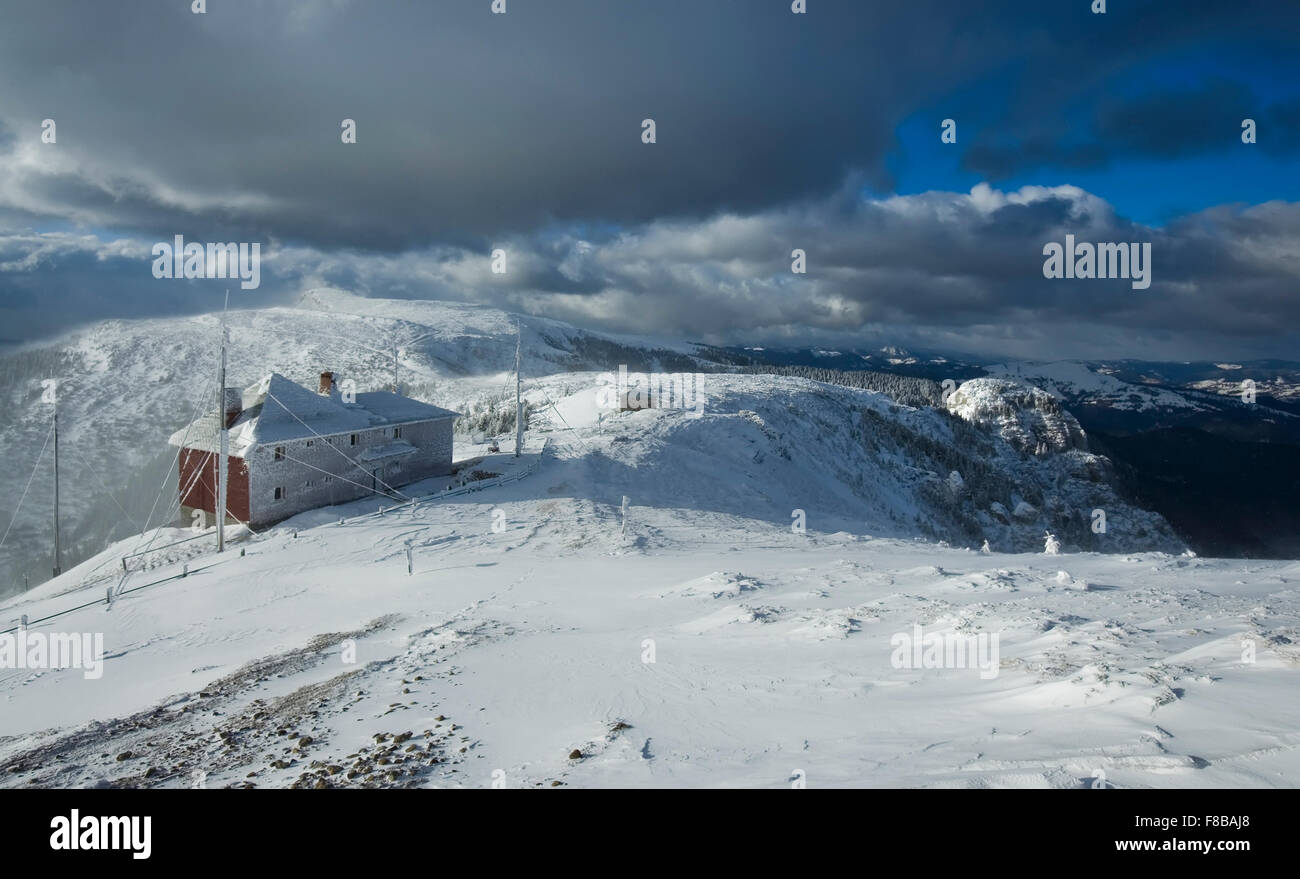winter scene in Ceahlau mountain, Romanian Carpathians Stock Photo - Alamy