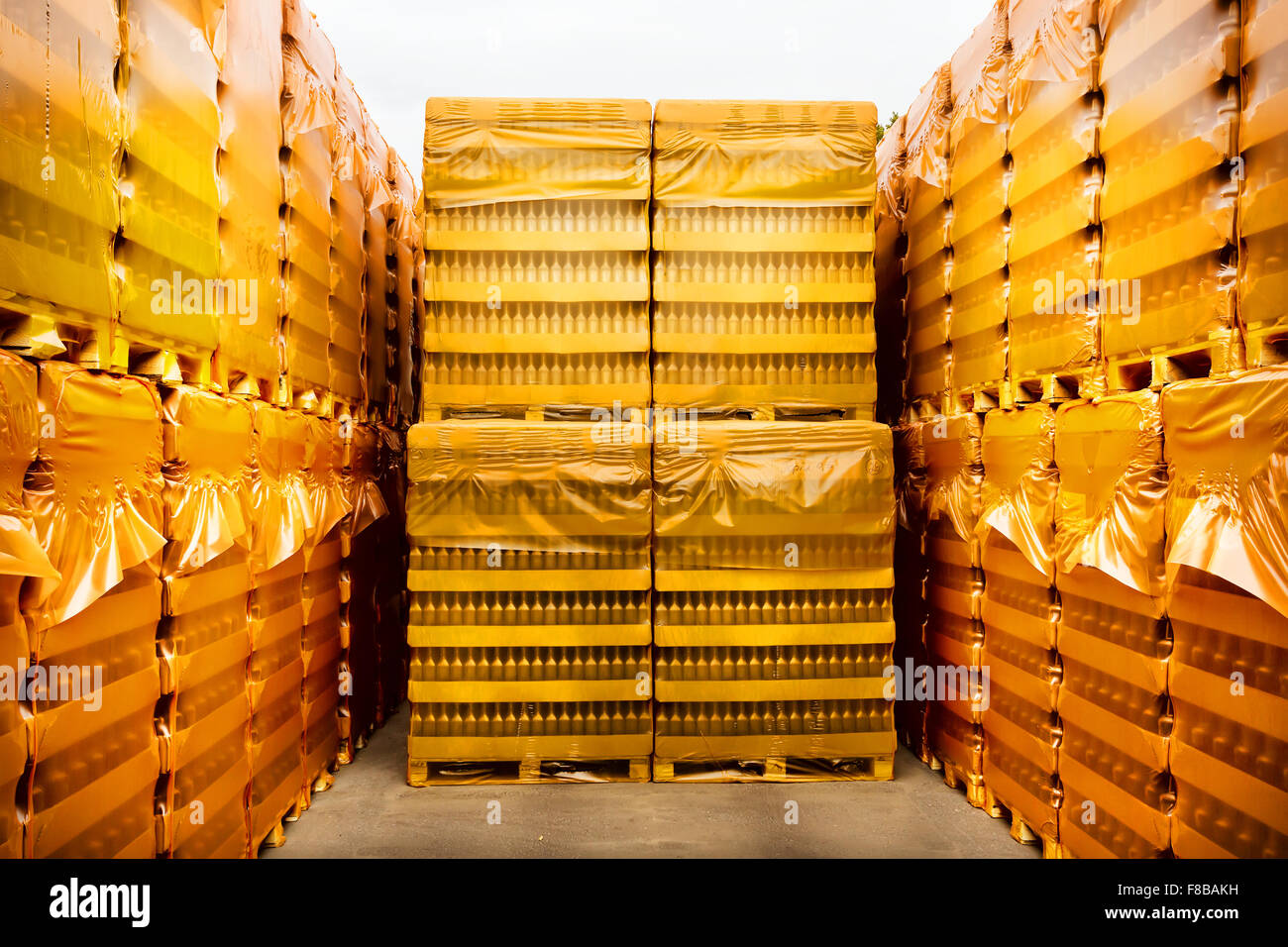 Boxes with finished products in stock Stock Photo - Alamy