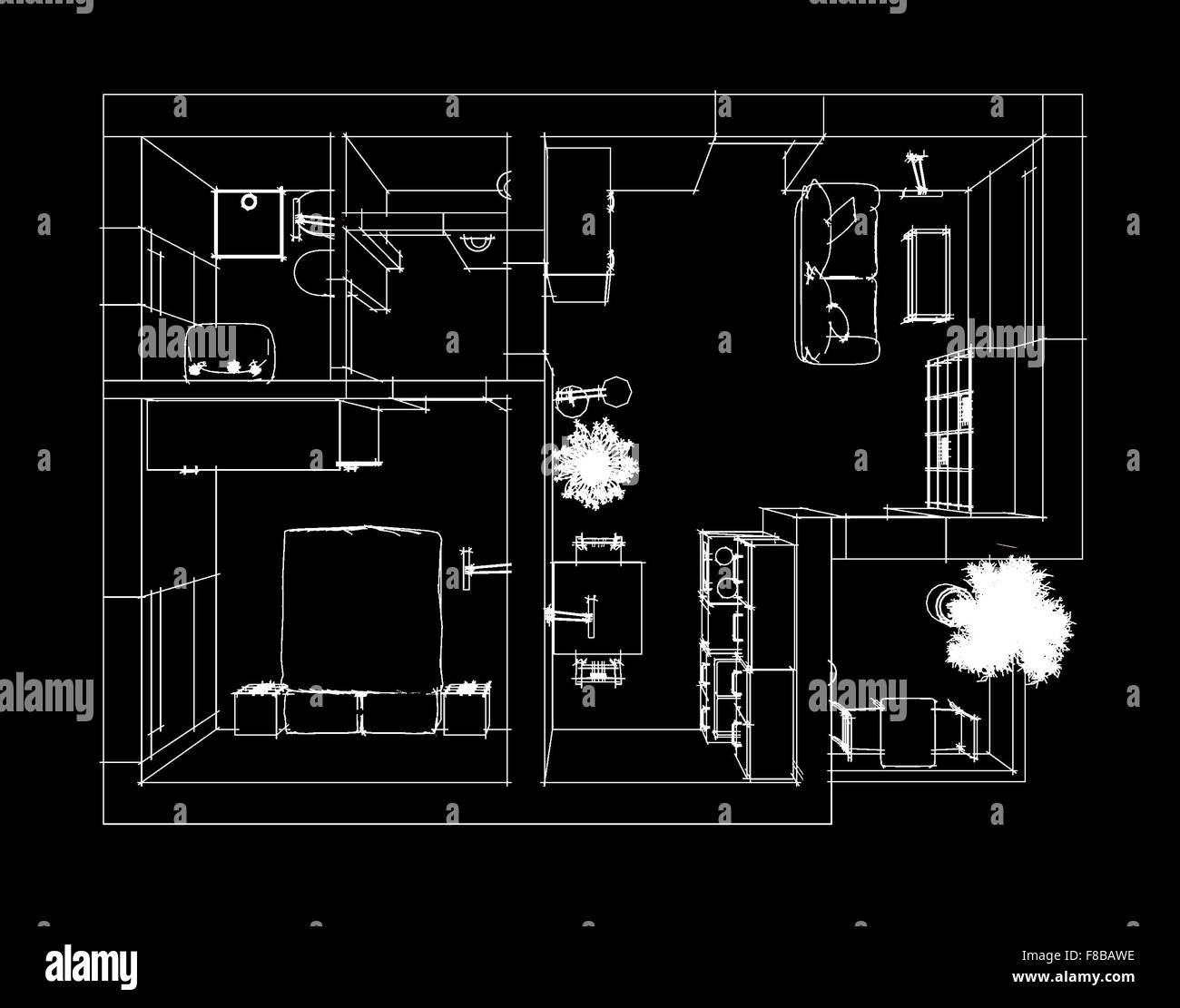 Building illustration 2d Black and White Stock Photos & Images - Alamy