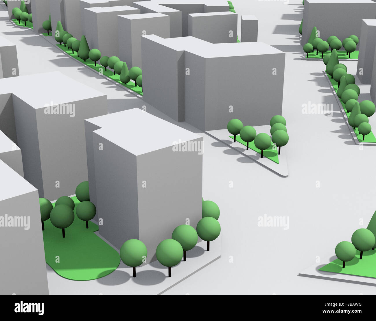 3d perspective rendering of an urban view Stock Photo - Alamy