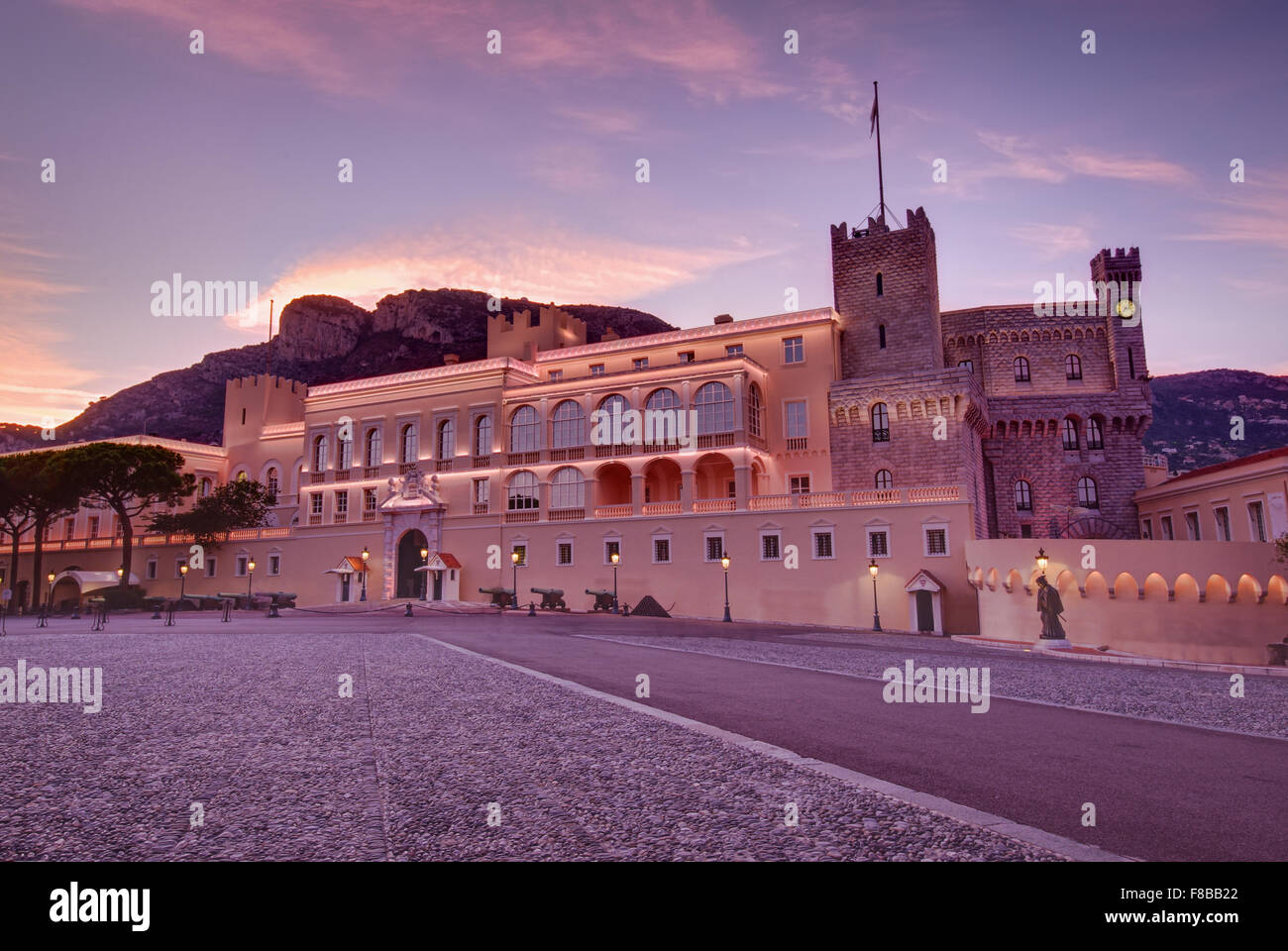 Monte Carlo and Royal palace, old castle in Monaco Stock Photo - Alamy