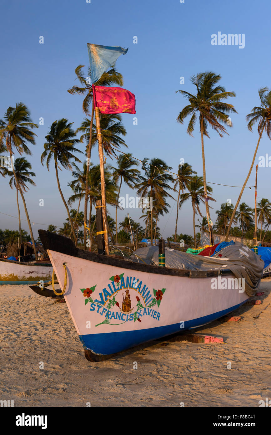 Fishing boat Colva Beach Goa India Stock Photo - Alamy