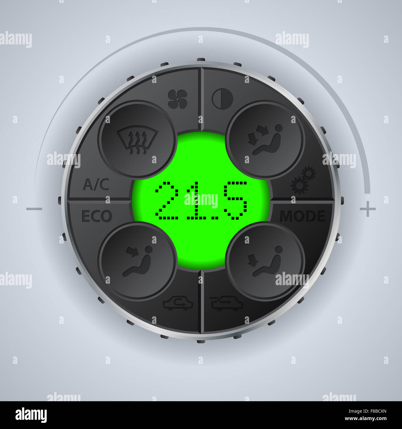 Multifunctional car clima control with green lcd Stock Photo - Alamy