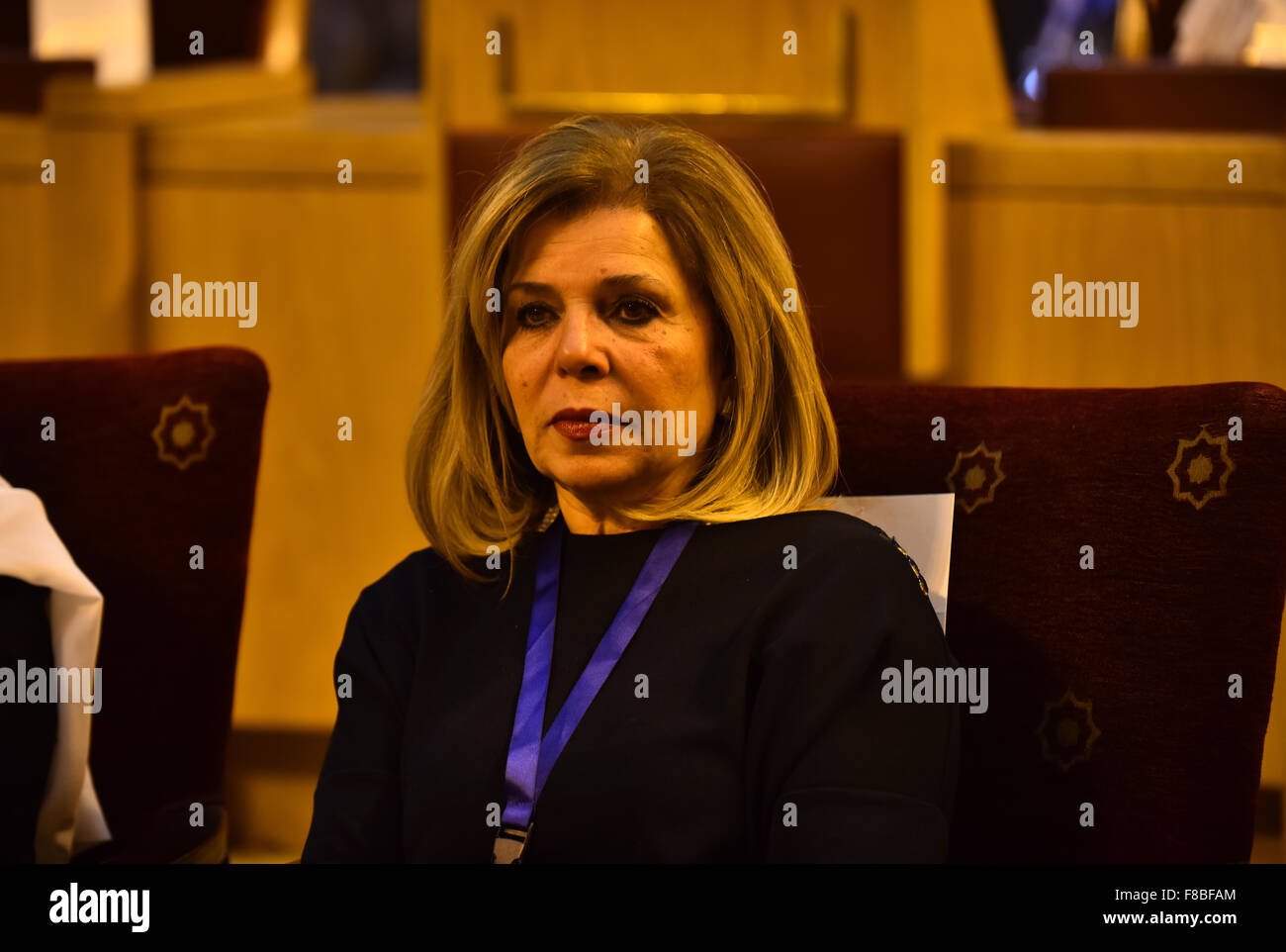 Cairo, Egypt. 8th Dec, 2015. Members of Arab thought foundation take ...
