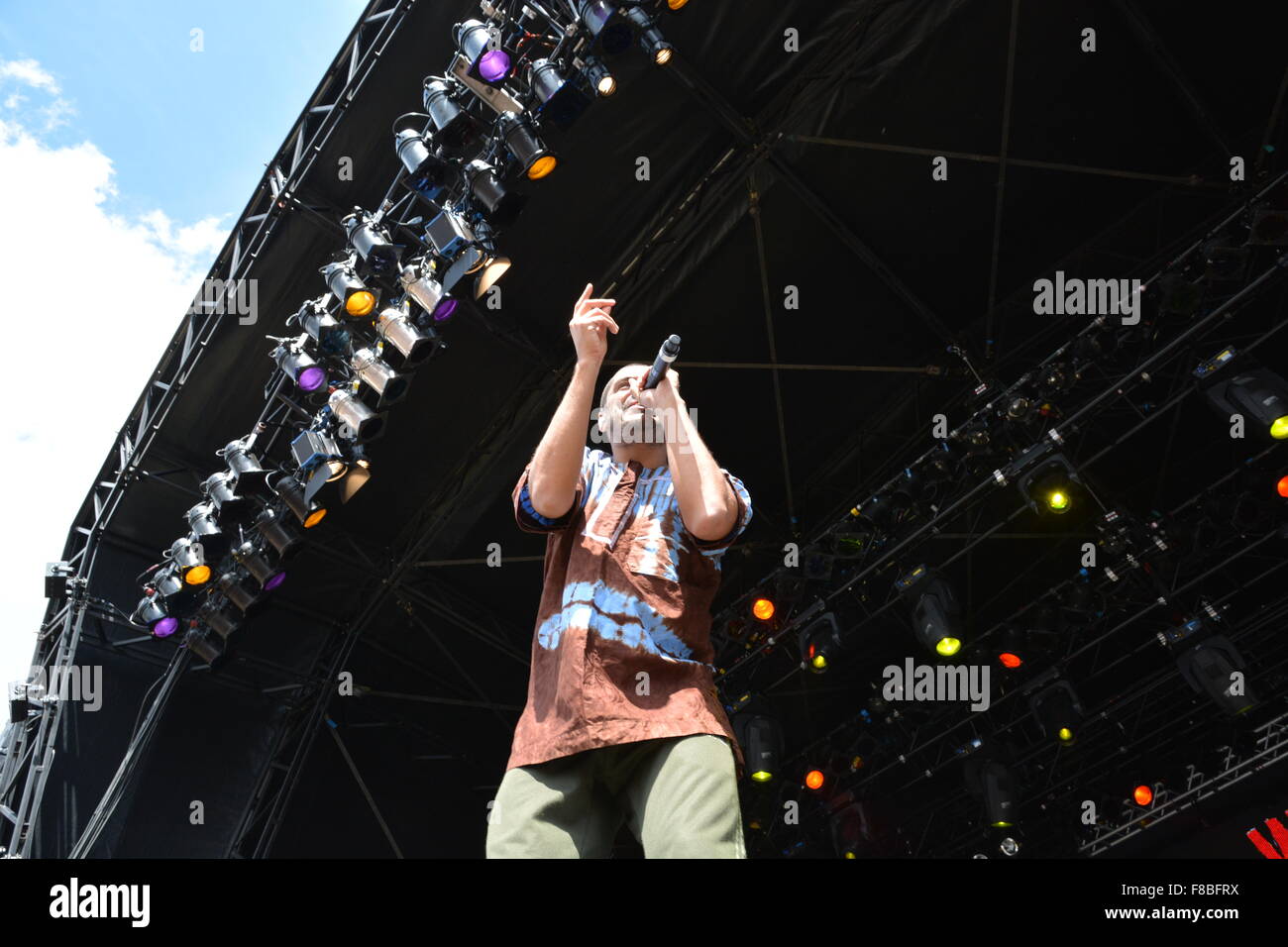 Criolo Brazilian Rapper and Soul Singer, Open Air Stage, WOMAD 2015 ...