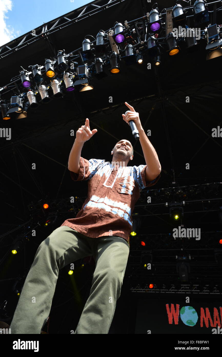 Criolo Brazilian Rapper and Soul Singer, Open Air Stage, WOMAD 2015 ...