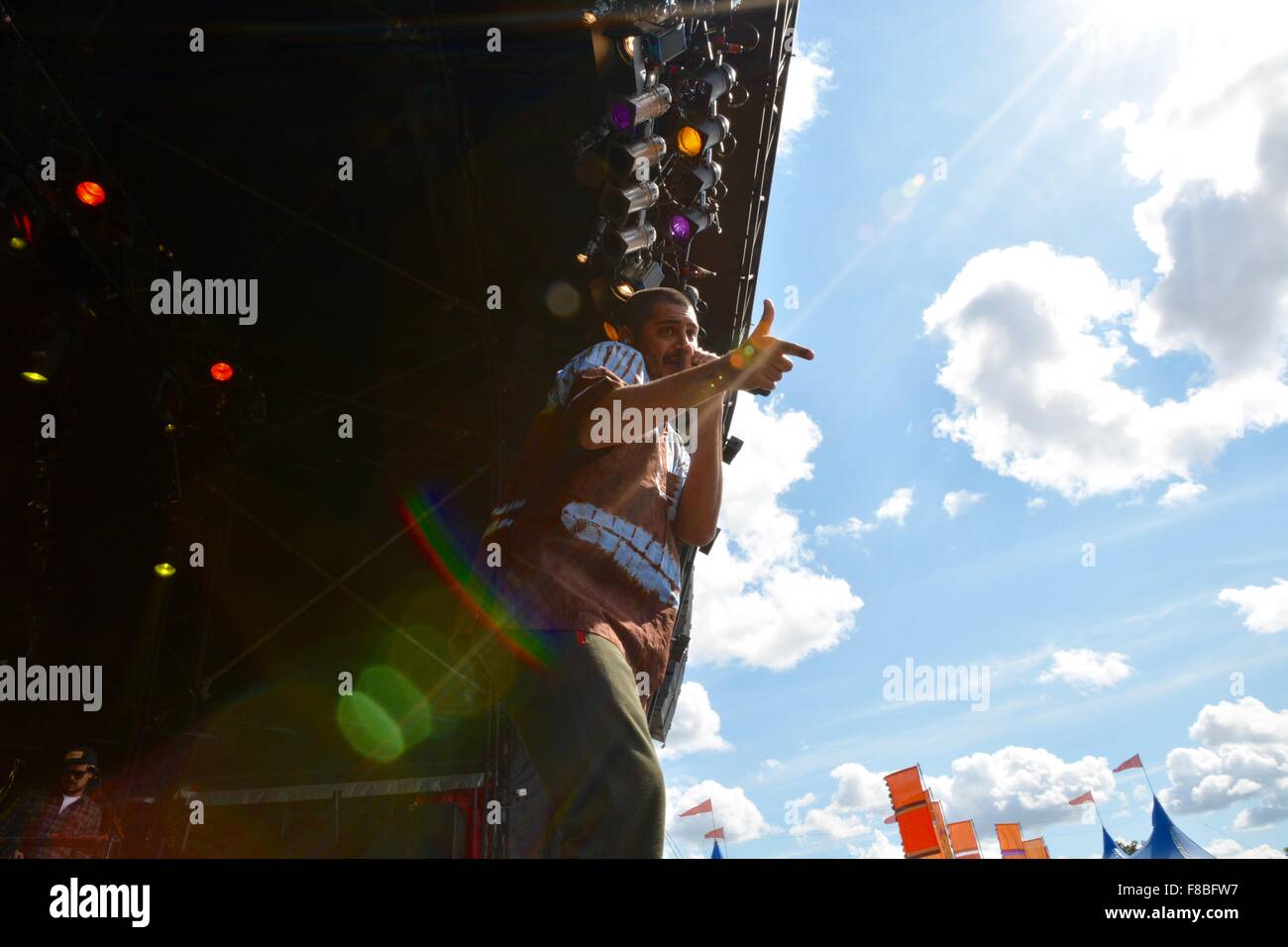 Criolo Brazilian Rapper and Soul Singer, Open Air Stage, WOMAD 2015 ...