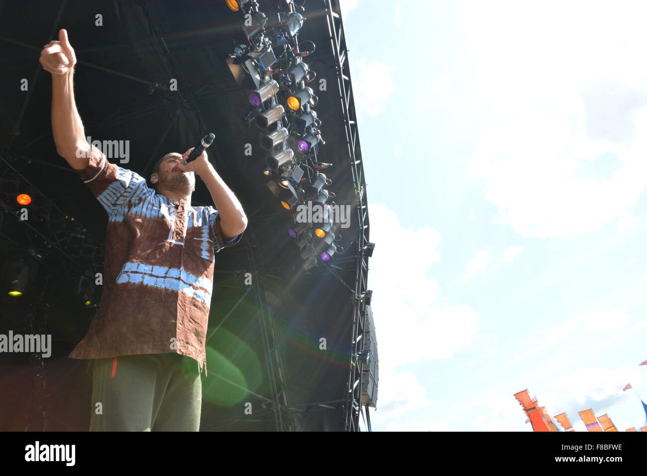 Criolo Brazilian Rapper and Soul Singer, Open Air Stage, WOMAD 2015 ...