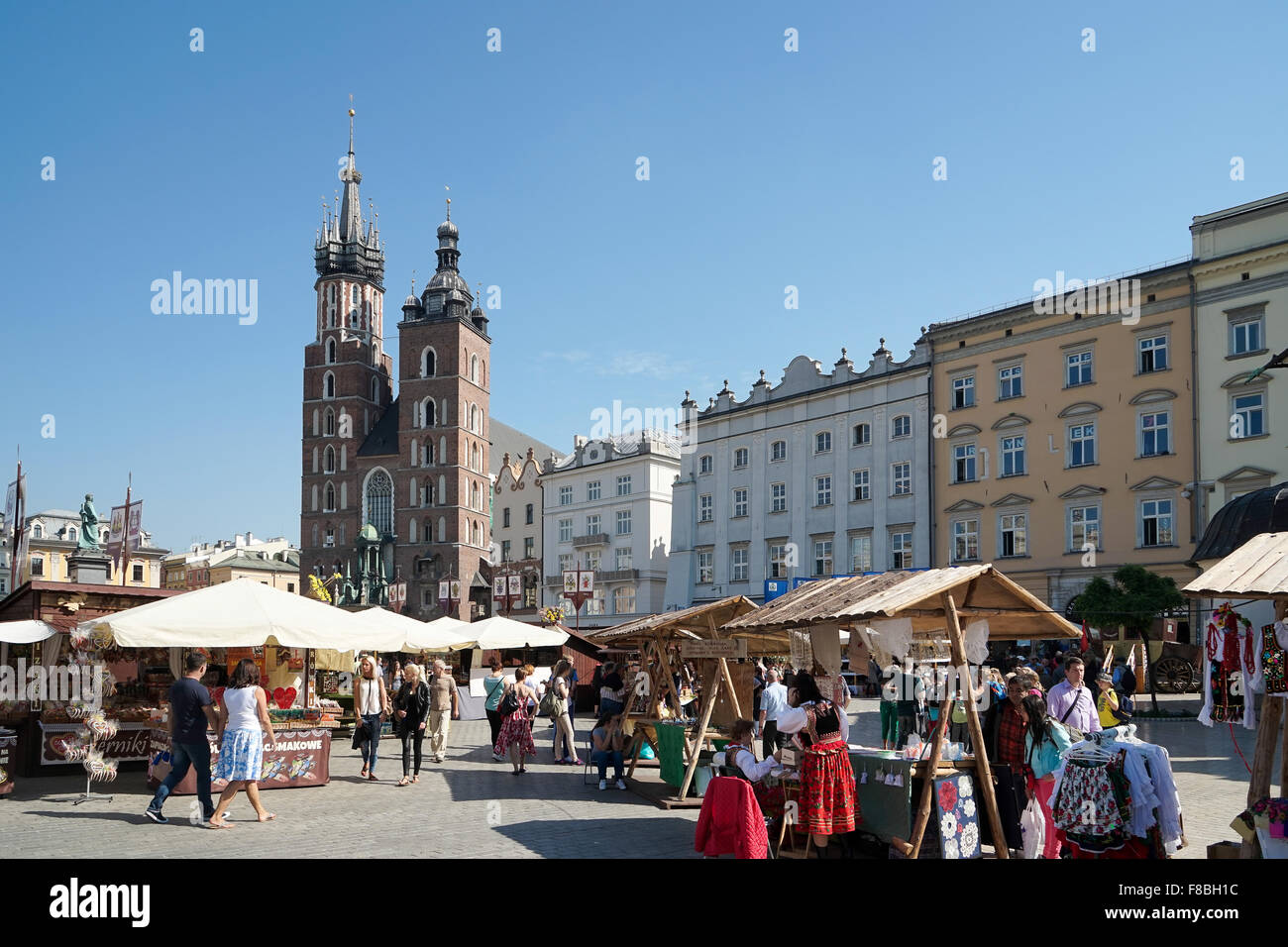 Main Market Square in Krakow Stock Photo - Alamy