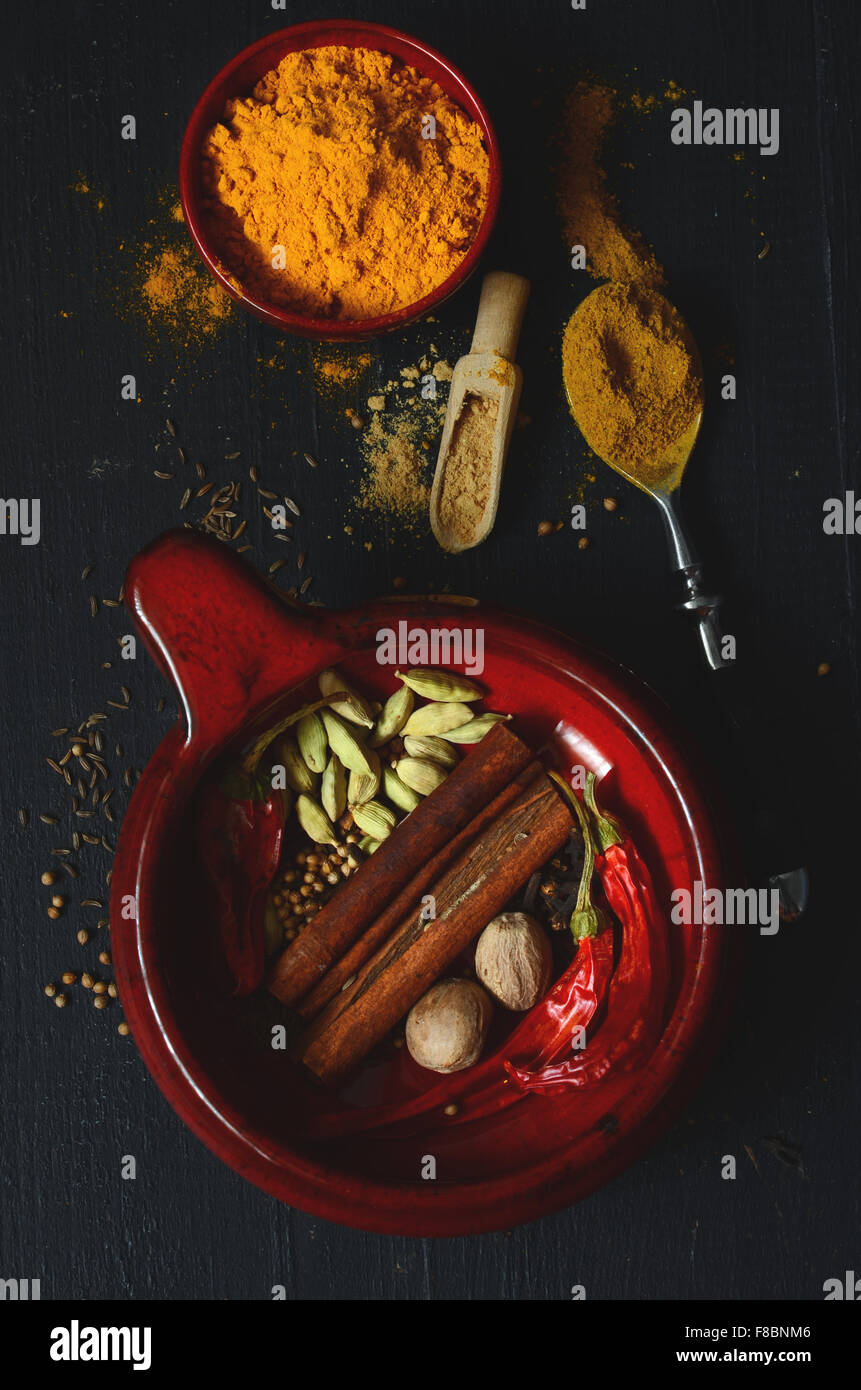 Ingredients for a homemade Garam Masala spice mixture Stock Photo - Alamy