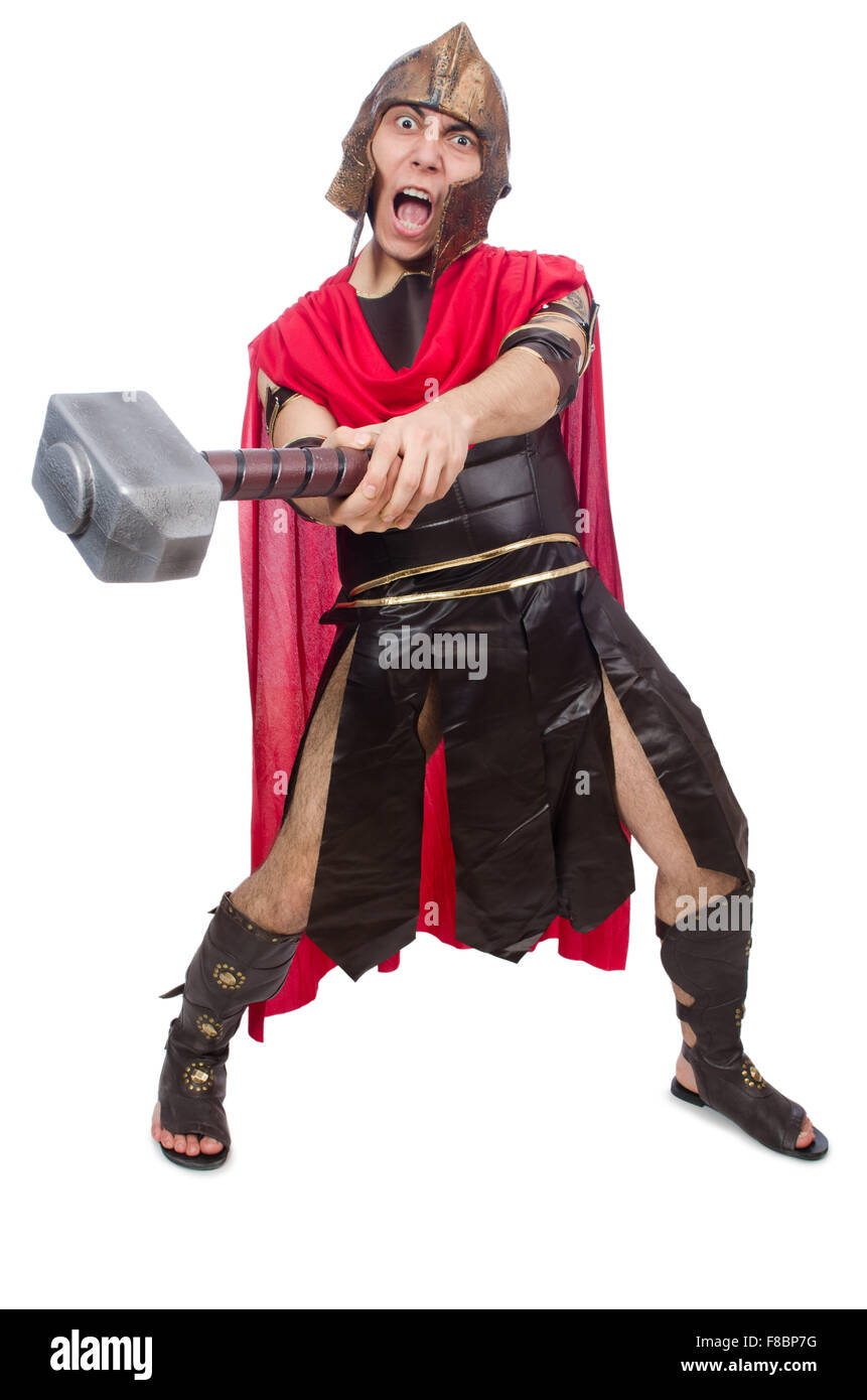 Gladiator isolated on white Stock Photo - Alamy