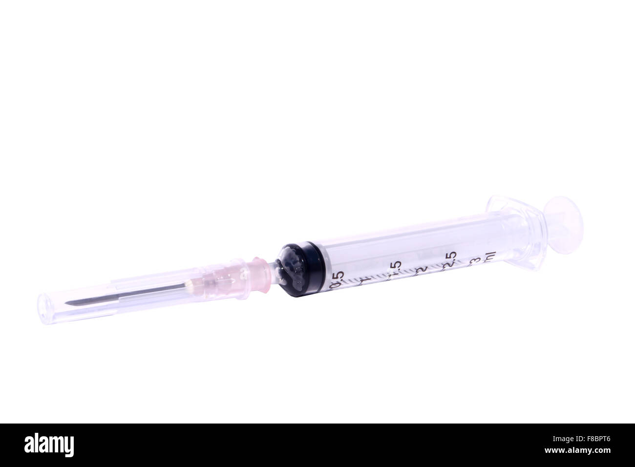 close up syring on isolated white background Stock Photo - Alamy