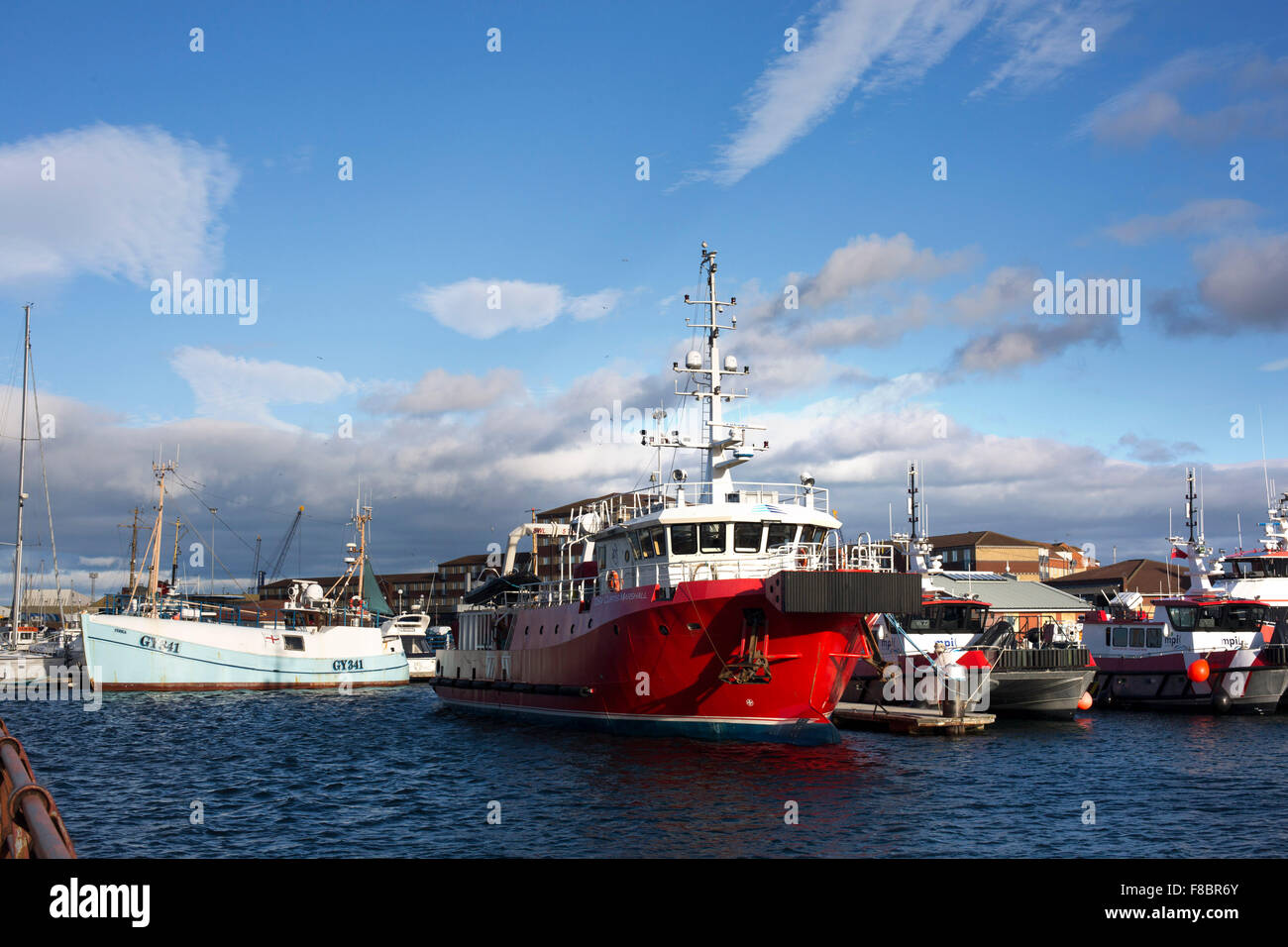 Hartlepool harbour dock quay Stock Photo - Alamy