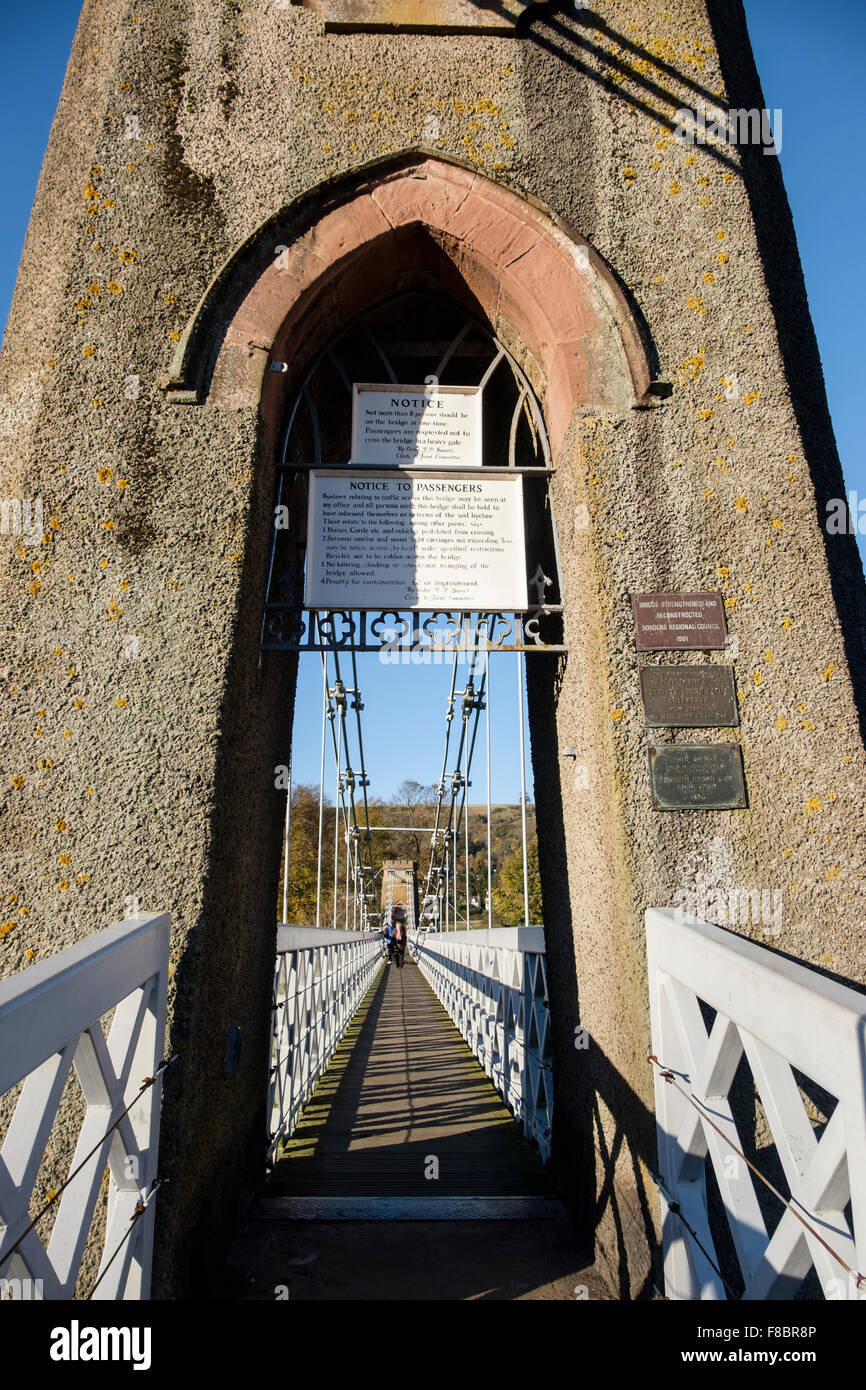 Melrose chain suspension bridge hi-res stock photography and images - Alamy