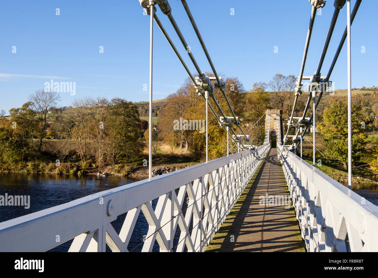 footbridgeLooking along Chainbridge footbridge route of Southern Upland ...