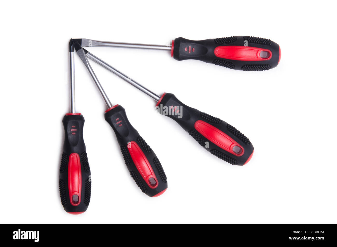 Screwdriver set isolated on the white background Stock Photo - Alamy