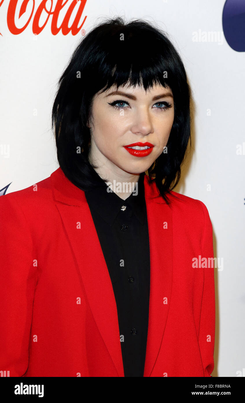 London, UK. Carly Rae Jepsen at CapitalÕs Jingle Bell Ball with Coca ...