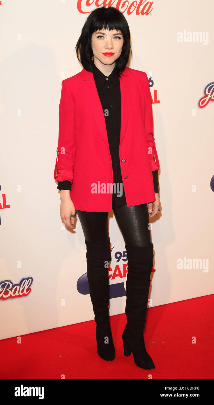London, UK. Carly Rae Jepsen at Capital’s Jingle Bell Ball with Coca ...