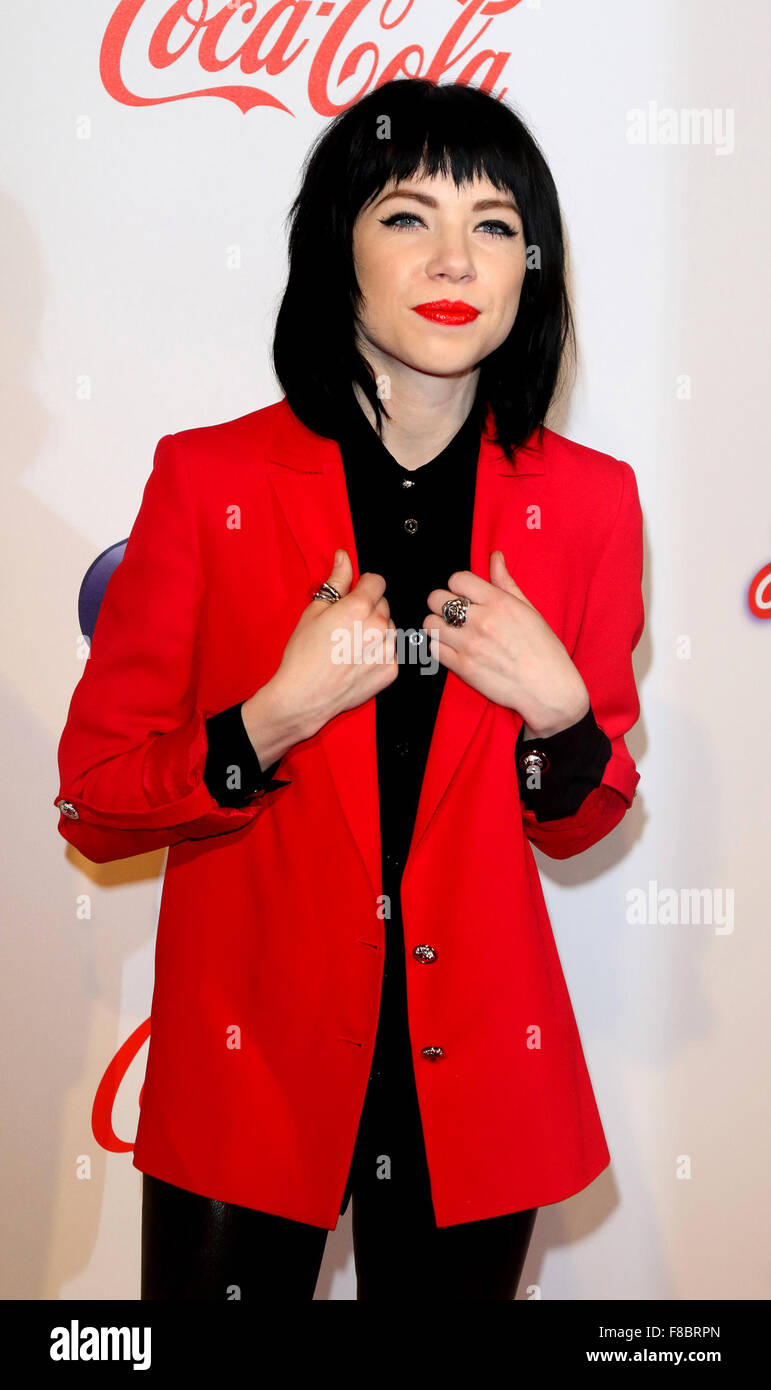London, UK. Carly Rae Jepsen at Capital’s Jingle Bell Ball with Coca ...