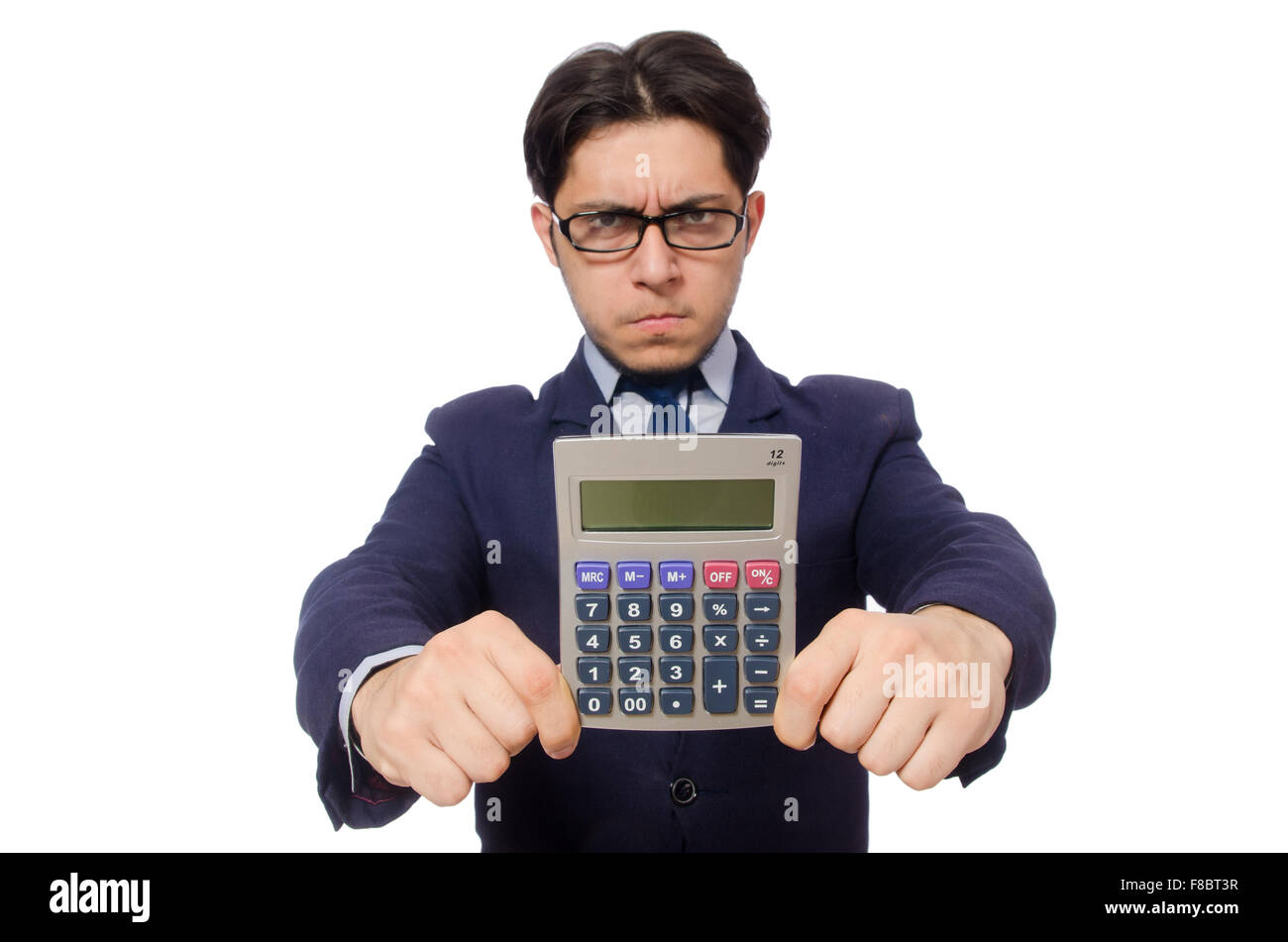 Funny man calculator isolated hi-res stock photography and images - Alamy