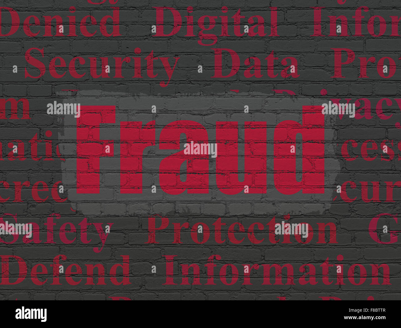 Protection concept: Fraud on wall background Stock Photo - Alamy
