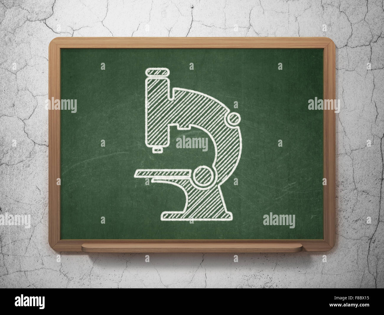 Science concept: Microscope on chalkboard background Stock Photo - Alamy