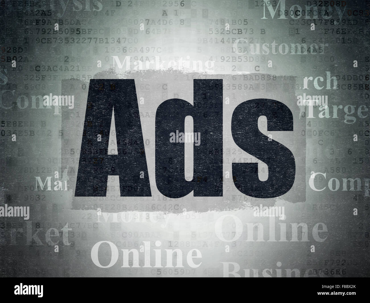 Marketing concept: Ads on Digital Paper background Stock Photo - Alamy
